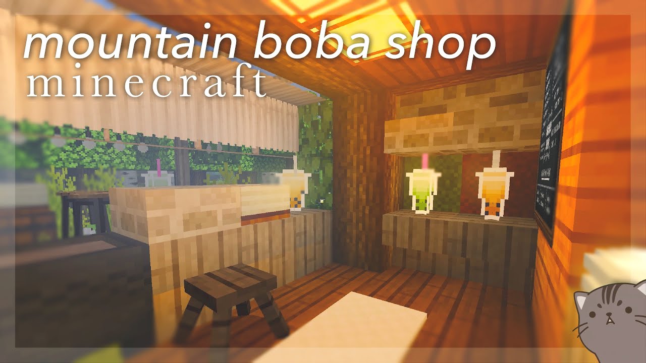 [Minecraft] Mountain Boba Shop ⛰️ | Mizuno’s 16craft Texture Pack - YouTube