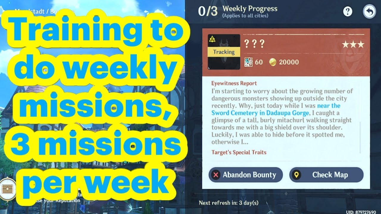 Doing weekly missions. 3 missions per week - YouTube