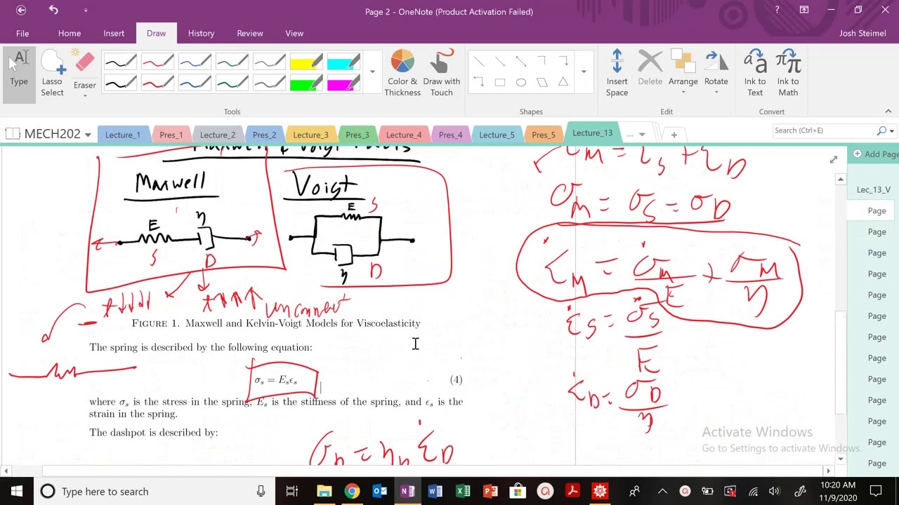 Lecture 13: Kelvin-Voigt Model For Creep and Stress Relaxation - YouTube