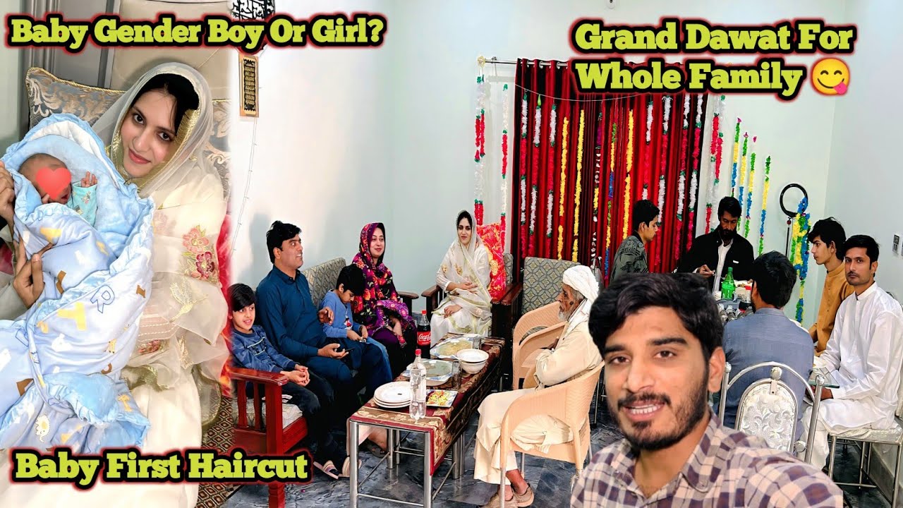 Baby Gender Boy Or Girl Baby First Haircut Grand Dawat For Whole baby-gender-boy-or-girl-baby-first-haircut-grand-dawat-for-whole