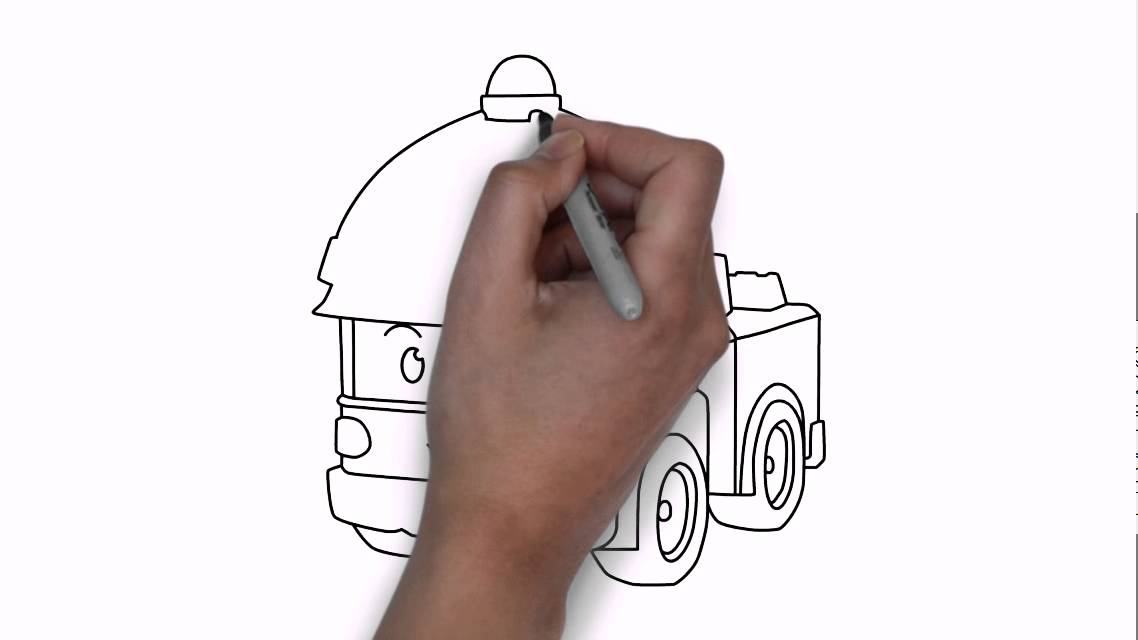 How to draw cartoons Robocar Poli - Roy | Как нарисовать Робокар Поли ...