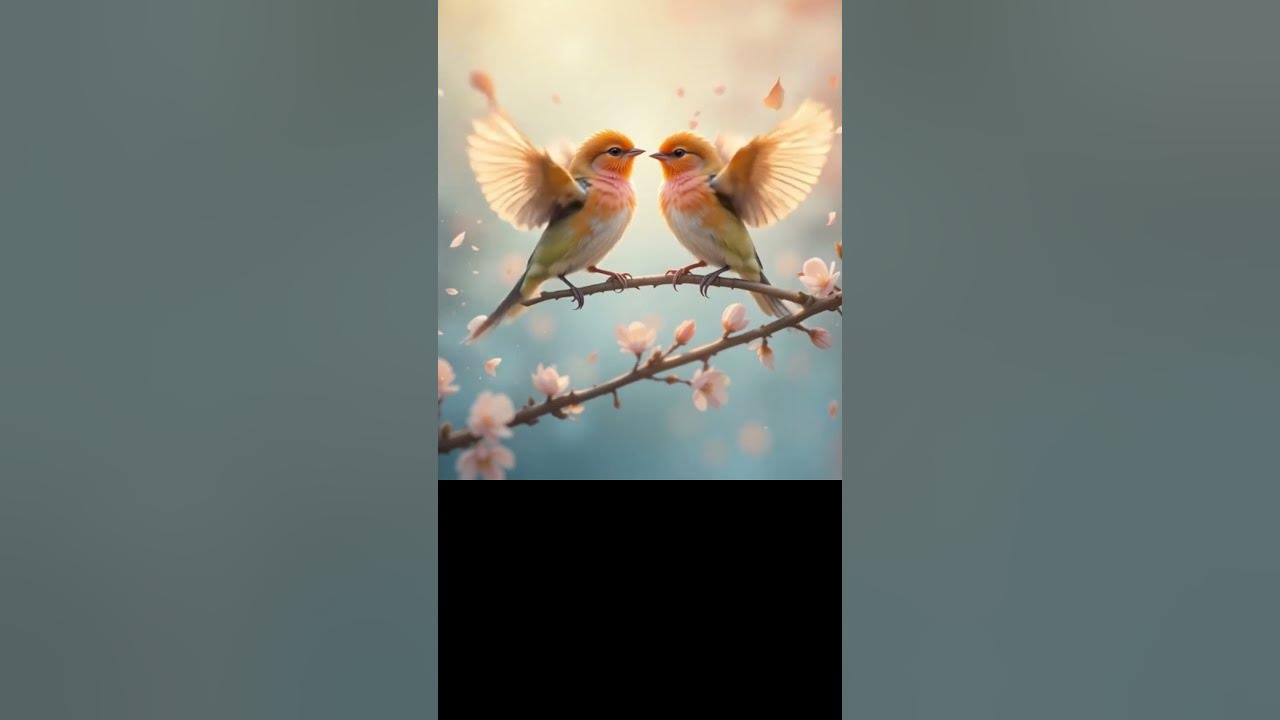🌿 Lovebirds’ Enchanting Dance | A Romantic Melody in Nature 💕🐦#shorts# ...