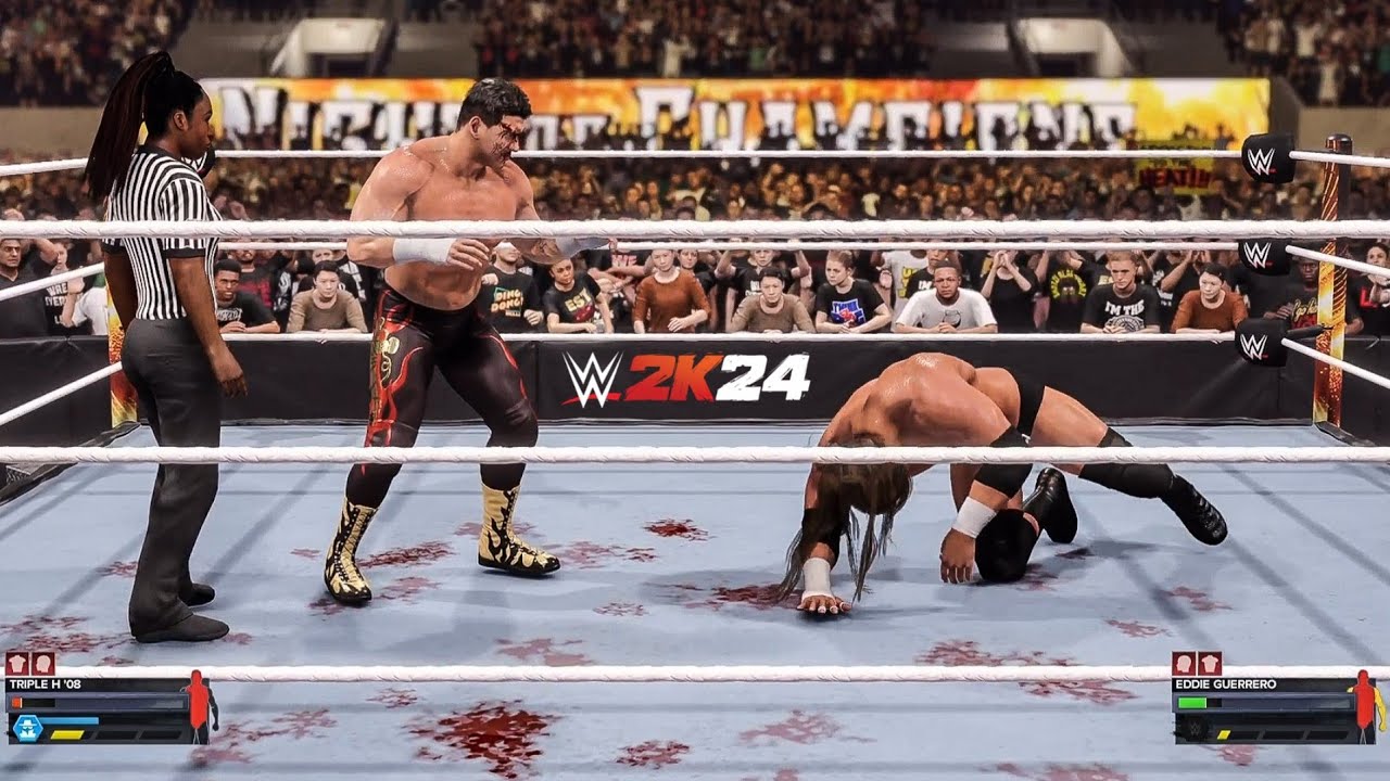 WWE 2k24 - Triple H Vs Eddie Guerrero | Extreme Rules Bloody Match {PS5 ...