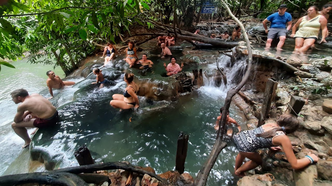 Krabi Hot Springs... Klong Thom Thermal Waterfall... - YouTube