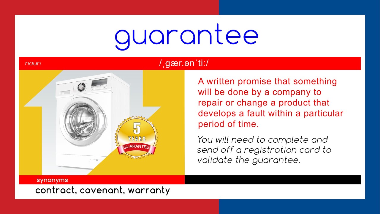 G U A R A N T E E - WORD OF THE DAY - English - Meaning - Spelling ...