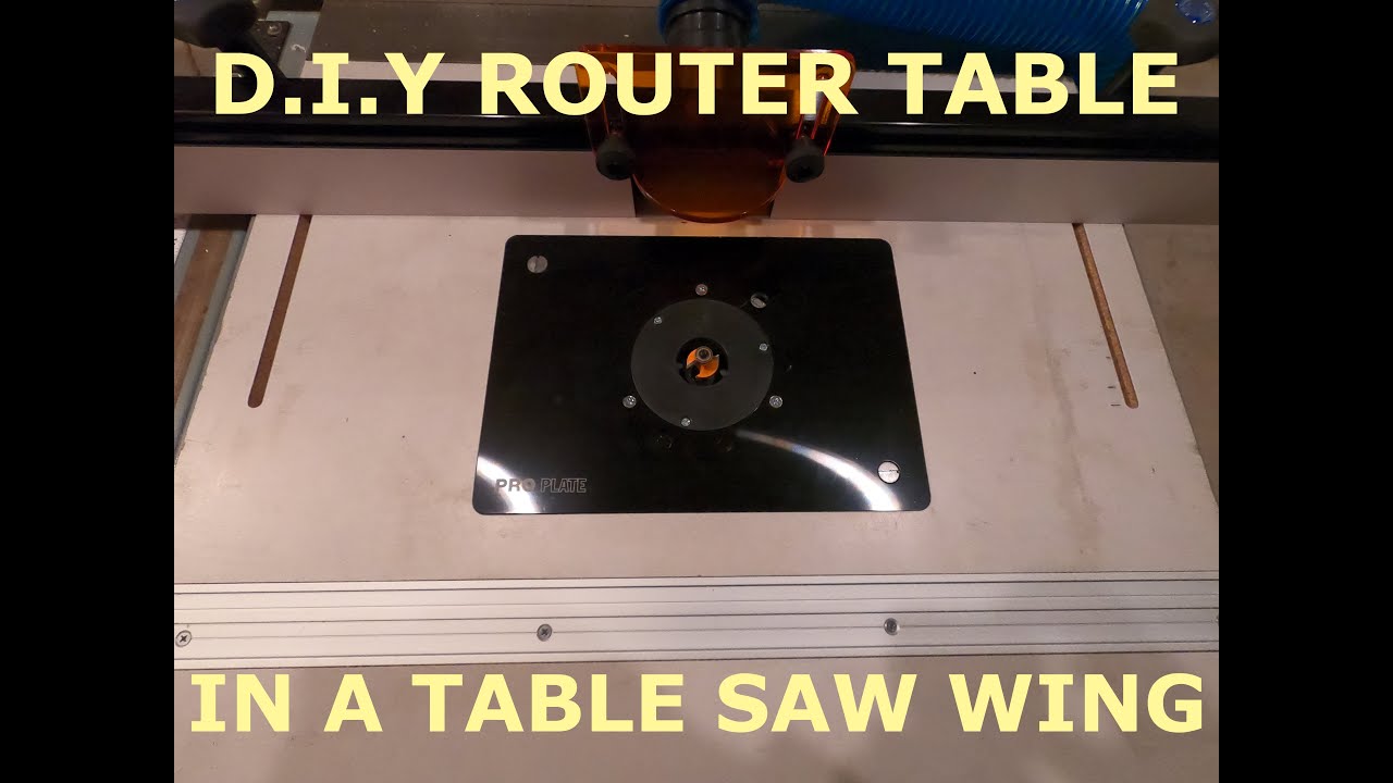 Router table in table saw extension wing - YouTube