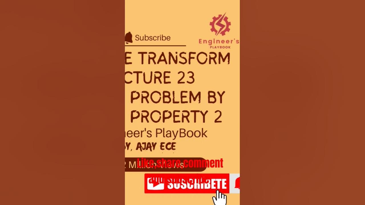 LAPLACE TRANSFORM L23 PROBLEM BY USING PROPERTY 2 ENGINEERING MATHEMATICS ALL BRANCH BY AJAY ECE ...