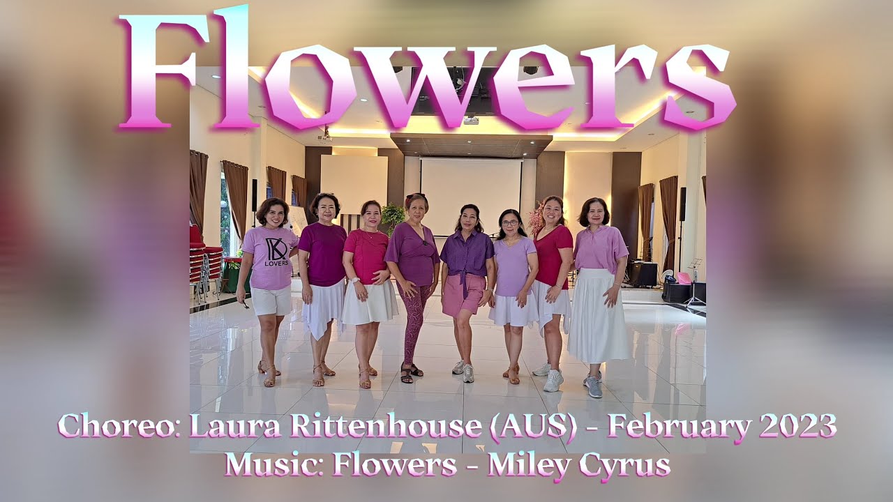 FLOWERS - line dance ( @laurarittenhouse ) - YouTube