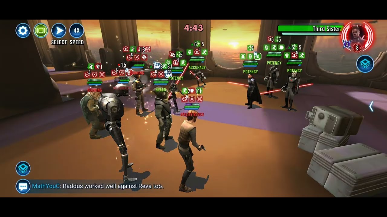 SWGOH TW: Raddus Rogue One vs Reva w/ level 9 Grand Inquisitor DC - YouTube