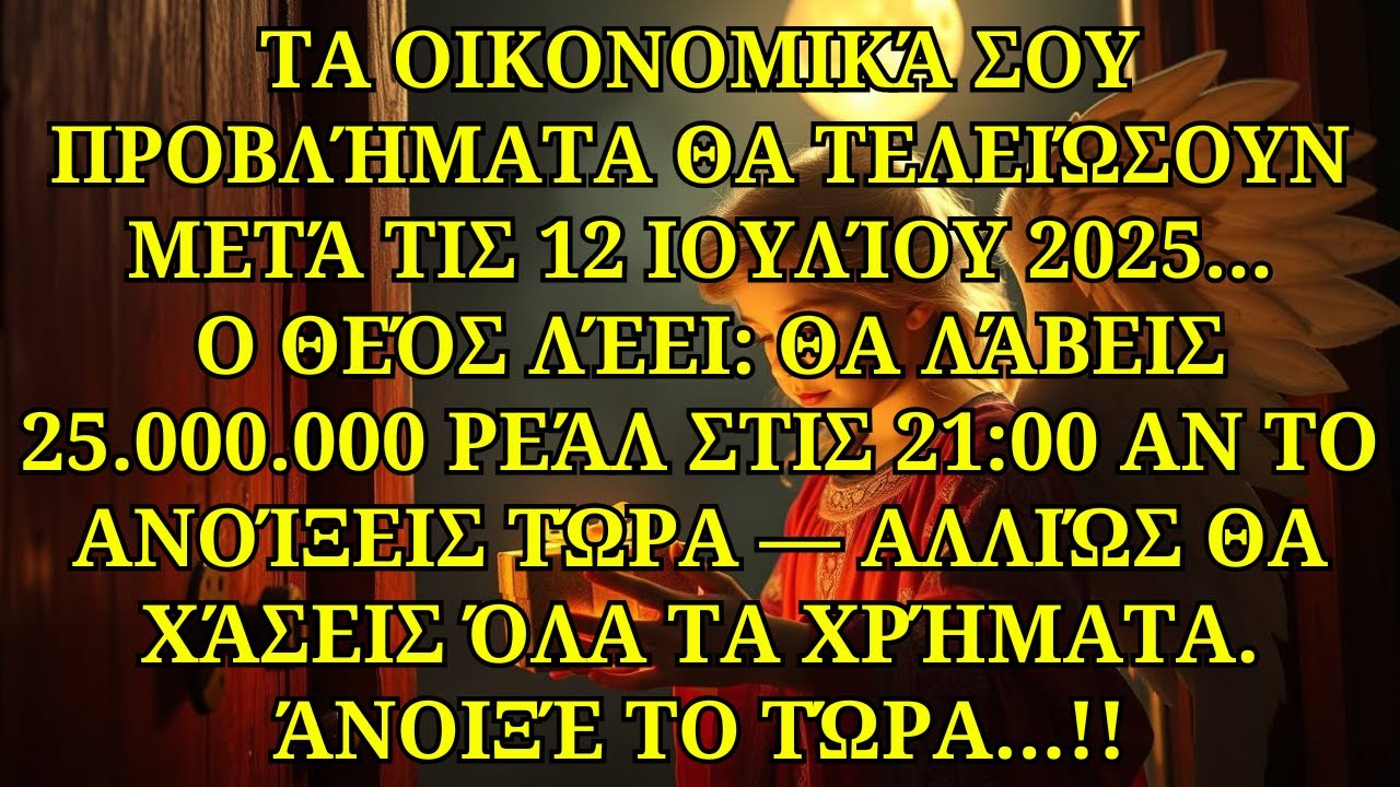 🧾Ο ΘΕΟΣ ΛΕΕΙ: ΣΤΙΣ 12 ΙΟΥΛΙΟΥ 2025 ΜΠΑΙΝΟΥΝ ΠΟΛΛΑ ΧΡΗΜΑΤΑ ΣΤΗ ΖΩΗ ΣΟΥ ...
