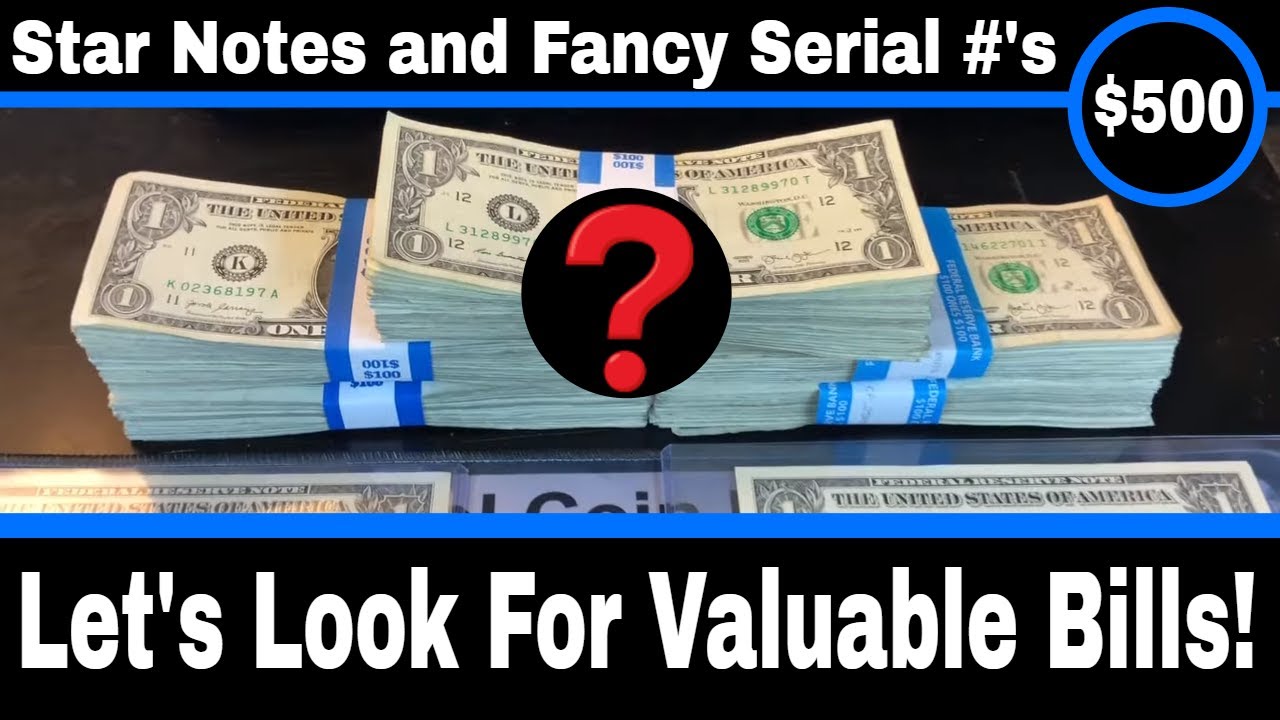 Bill Searching For Cool Serial Numbers and Rare Star Notes! - YouTube