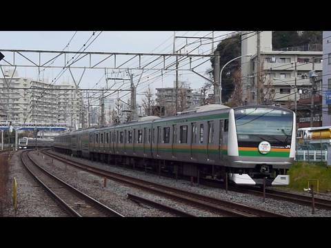 E233系3000番台国府津車E01+E51・E02+E52 保土ヶ谷 - YouTube