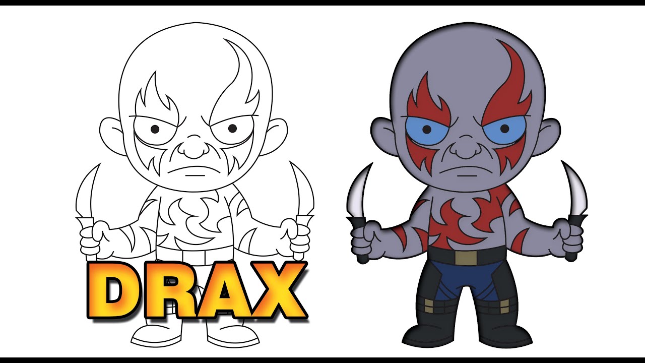 How To Draw Drax | Guardian Of The Galaxy - YouTube