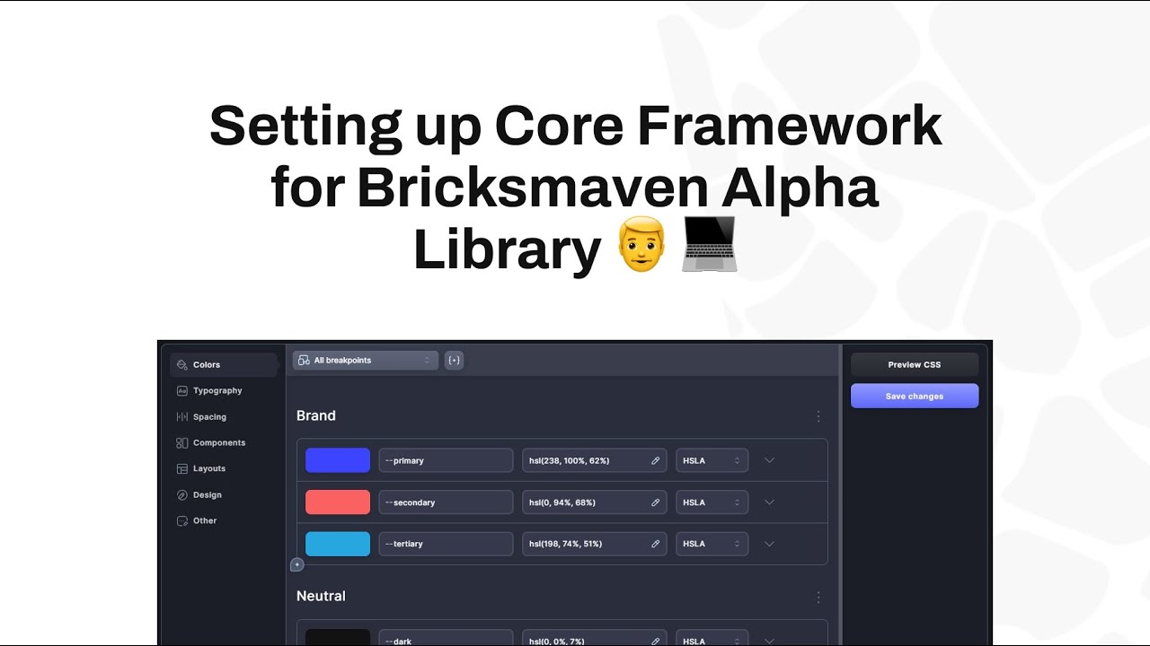 Setting up Core Framework for Bricksmaven Alpha Library 👨 💻 - YouTube