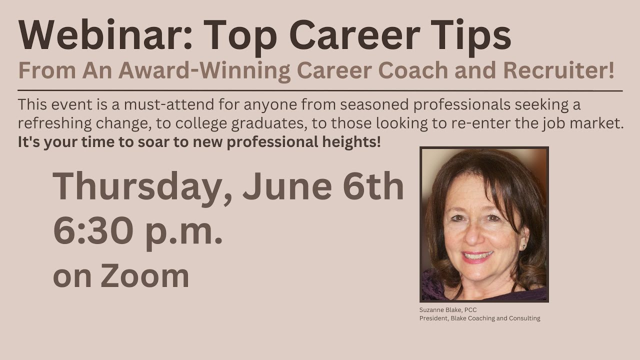 Top Career Tips with Suzanne Blake - YouTube
