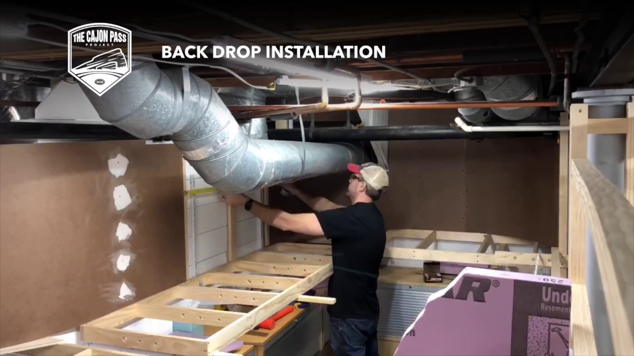 Cajon Pass N Scale Project Back Drop Installation - YouTube