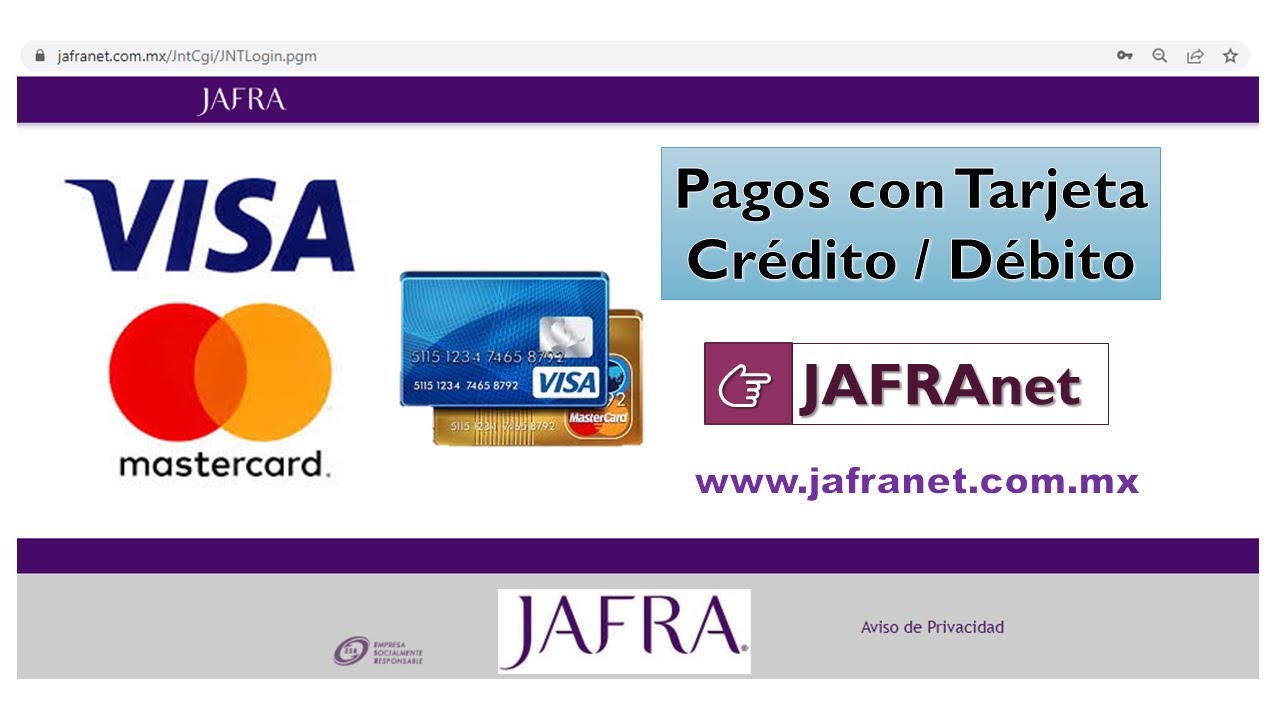 Pago Jafra con Tarjeta| Pago con Tarjeta en Jafranet| Pago Jafra| Pagar ...