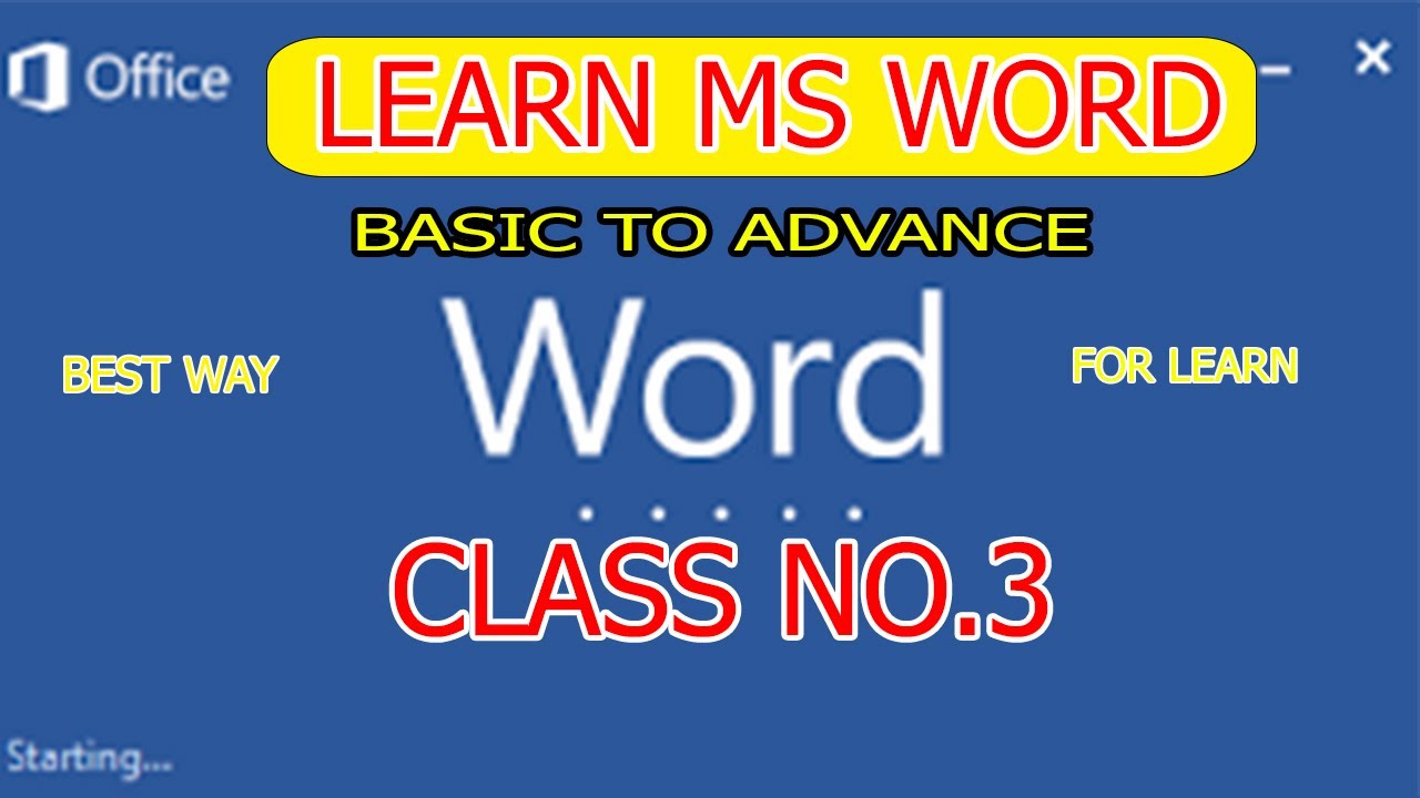Ms Word Class No 3 | Malik Azmat Computer Wala - YouTube