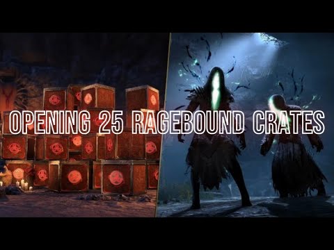 Elder Scrolls Online - Opening 25 Ragebound Crates - YouTube