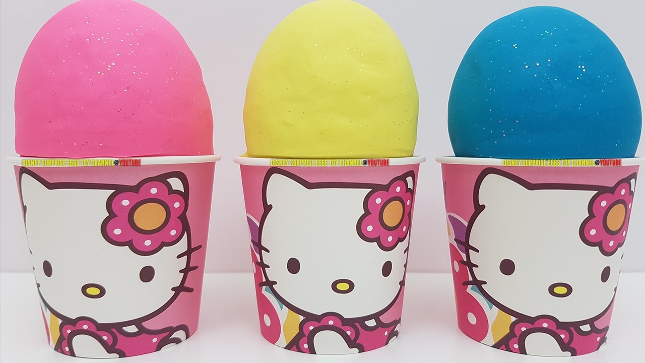 Learning Colors with Hello Kitty Play Doh Surprise Cups MLP Fashems ...