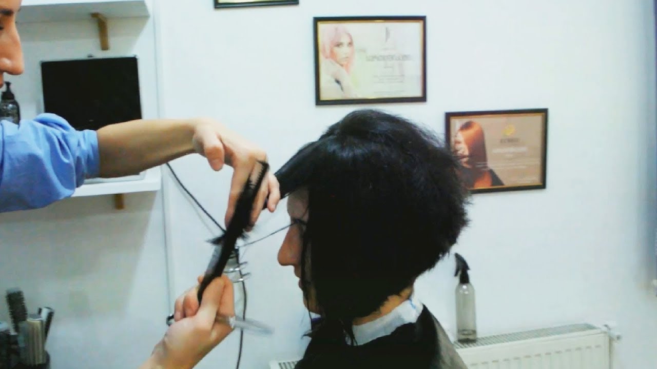 SUPER HAIRCUT - LONG TO SHORT GRADUATION WITH UNDERCUT - YouTube