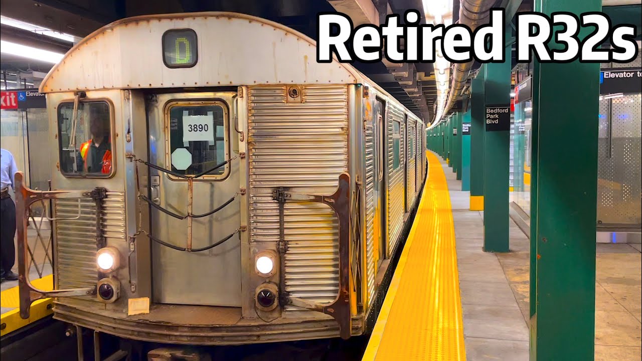⁴ᴷ⁶⁰ Retired R32s Transferring to 38th Street Yard to be Scrapped - YouTube
