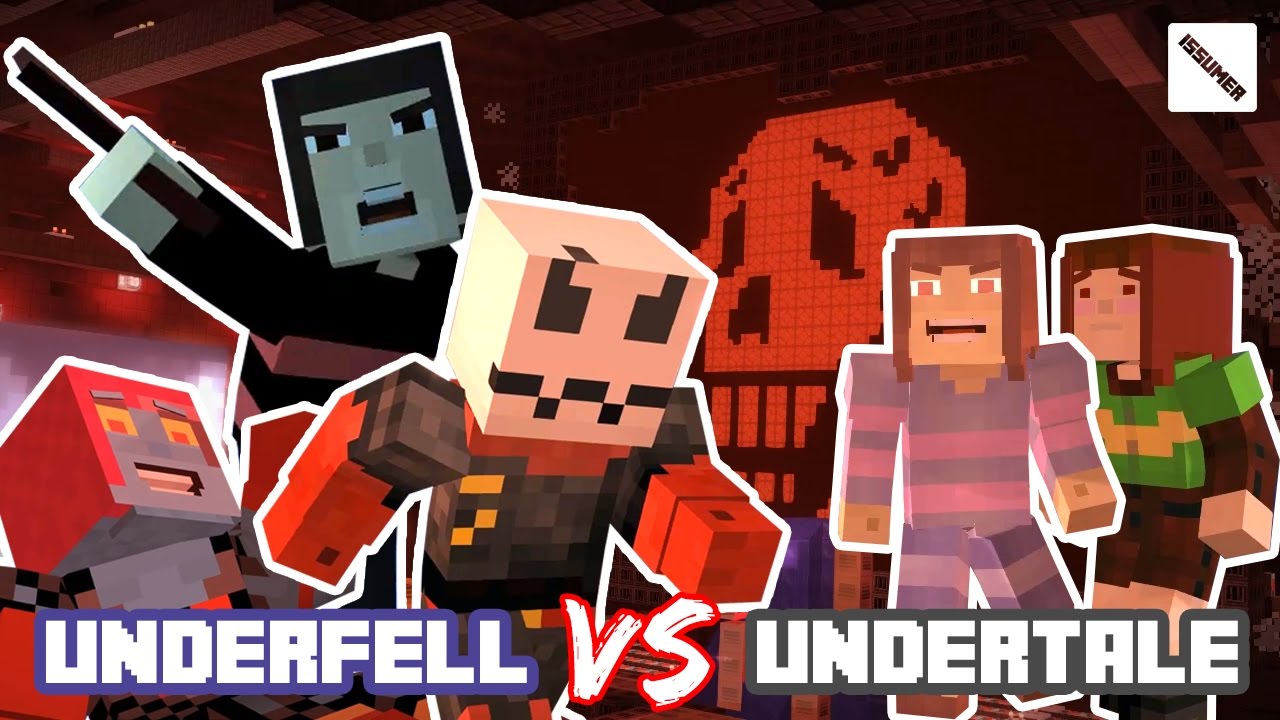 UNDERFELL vs UNDERTALE! TEAM MATCH! Minecraft Story Mode, UNDERTALE ...