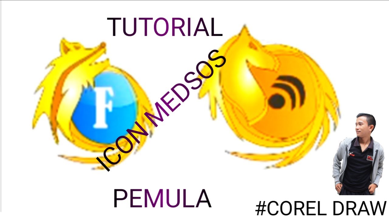 cara membuat icon medsos di corel draw//pemula//tutorial - YouTube