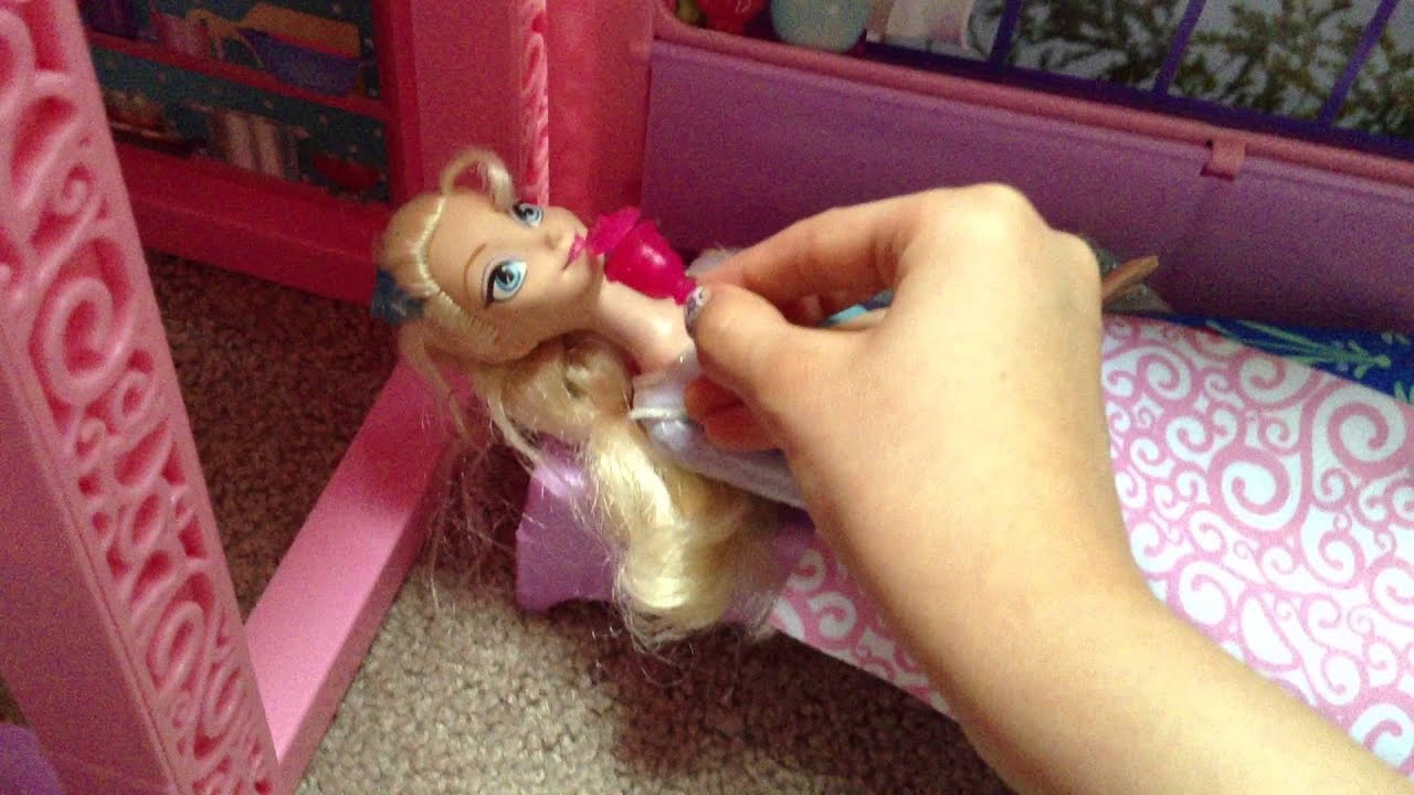 Elsa gets sick and anna tries to take care of her part 1 - YouTube