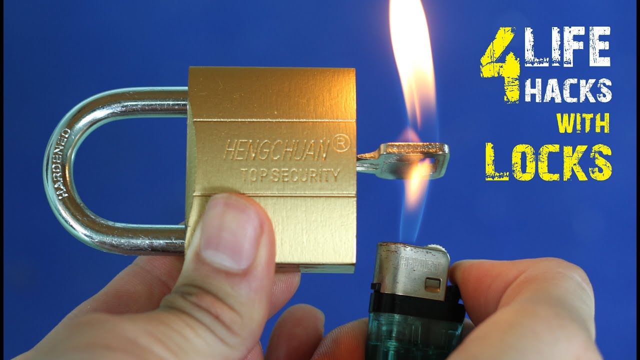Hack locks|| 4 hacks skills with locks everyone should know! - YouTube