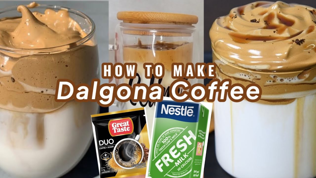 DALGONA COFFEE USING INSTANT COFFEE MIX | Trending DIY Dalgona Coffee (2 Ingredients Only) - YouTube