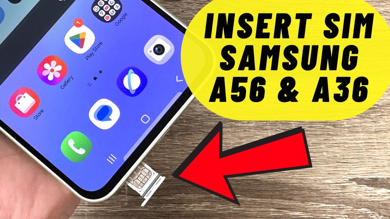 How to Insert SIM Card in Samsung Galaxy A56 & A36 - YouTube
