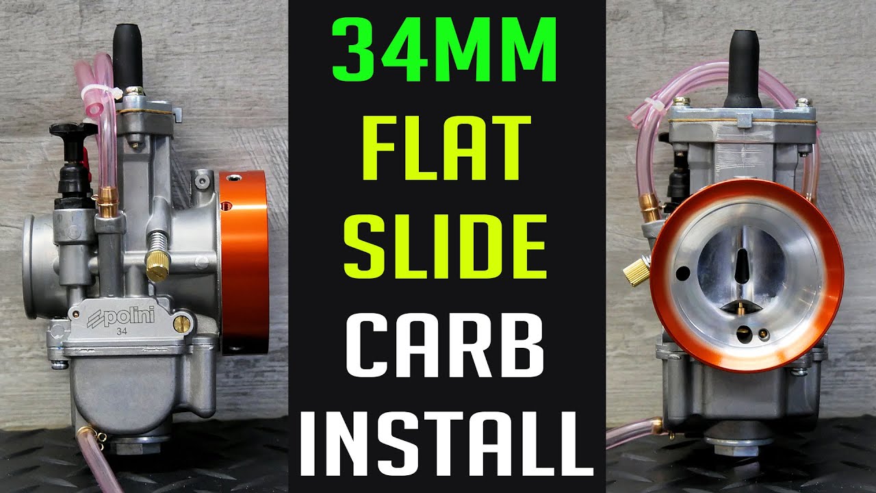 34mm Polini PWK Flat Slide Carburetor Install & Modifying A Stage6 ...