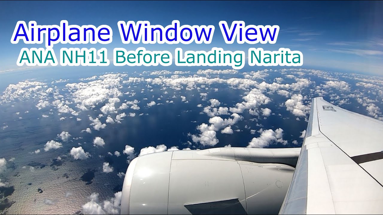 Airplane Window View Boeing 777-300ER landing to Narita Airport 【機窓展望 ...