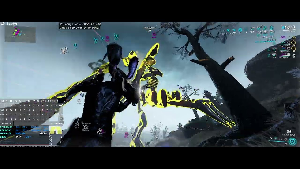 Warframe | 3 Big Guys + 2 | 7m57s828ms RTA | 6m58s541ms Last Limb | Squad - YouTube