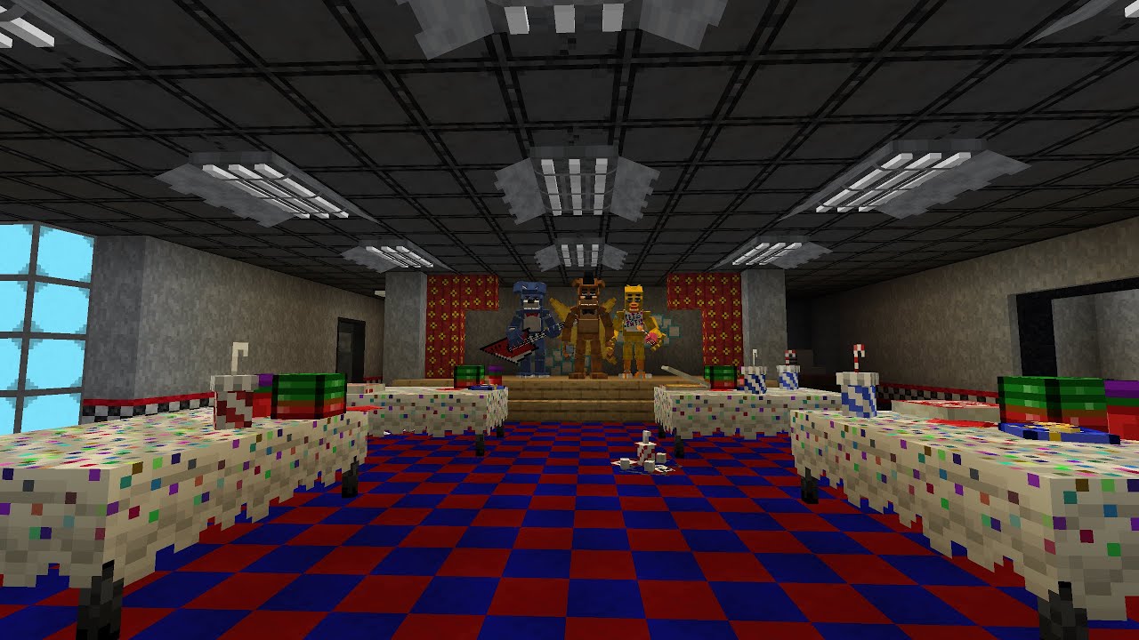 I built FNaF in Minecraft part 1 (FNaF 1 interior) not cut! - YouTube