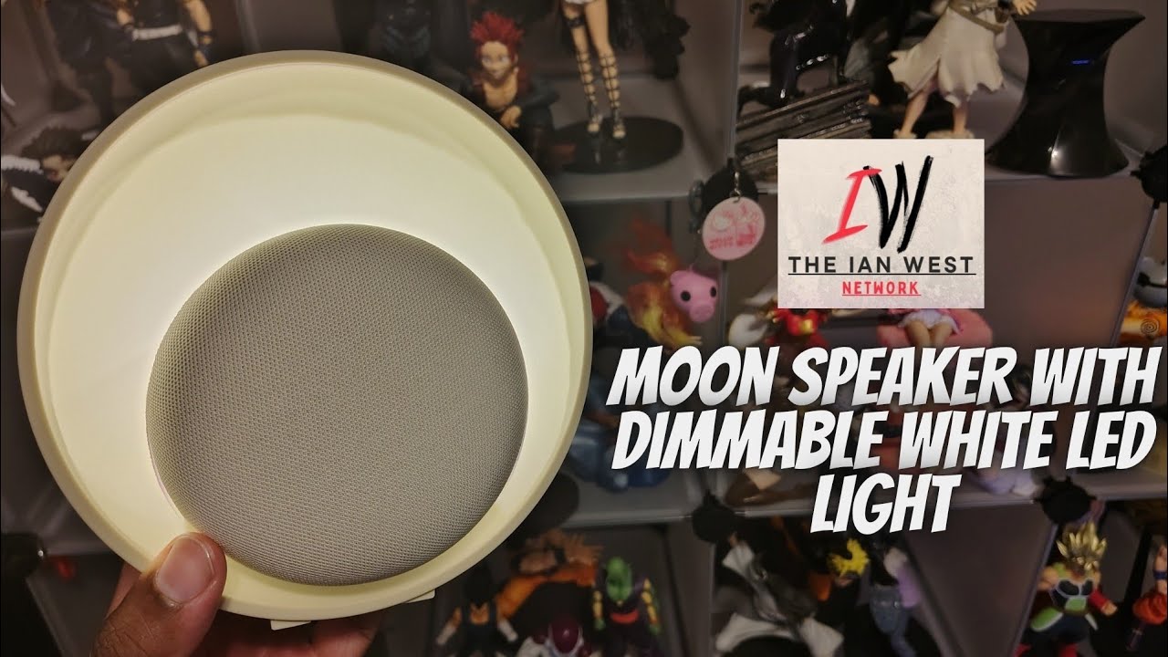 Moon Speaker With Dimmable White LED Light review - YouTube