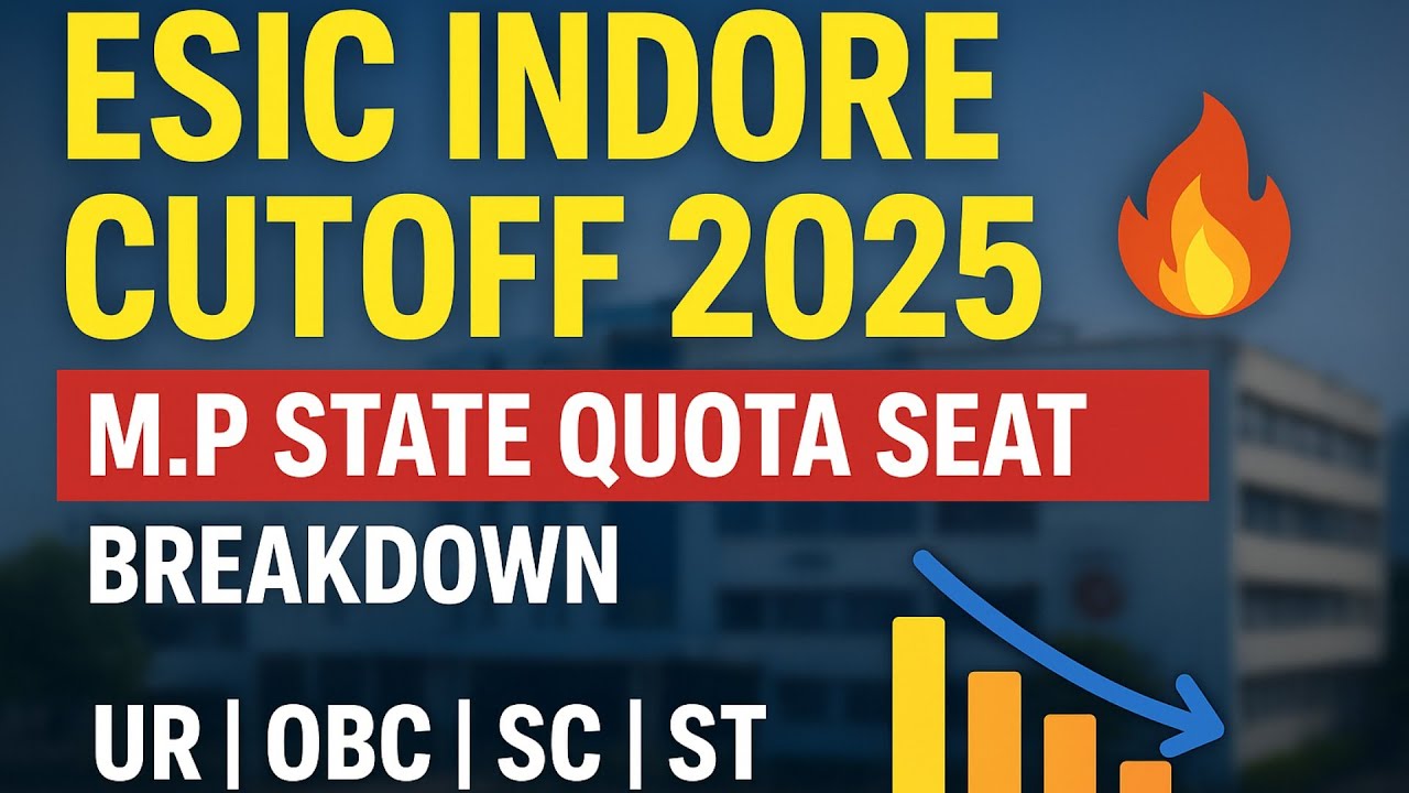 ESIC Indore 2025 Cutoff | MP State Quota Seat Matrix, Category-Wise ...