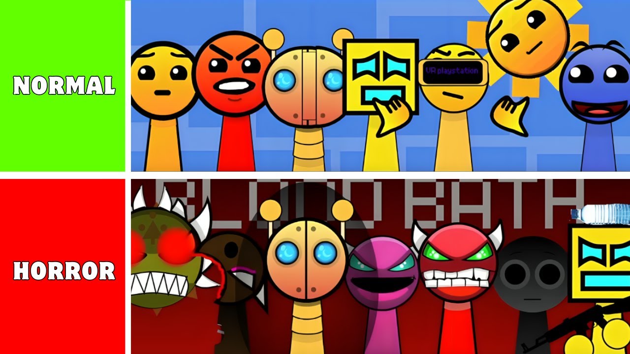 Sprunki Incredibox - SPRUNKI BLOOD BATH By Sprunki Mods | "NORMAL vs ...