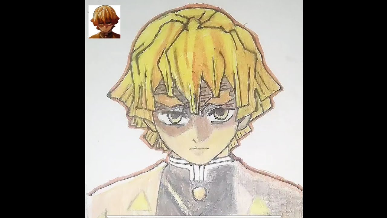 Draw Zenitsu Agatsuma STEP BY STEP Full Video Tutorial easy - YouTube