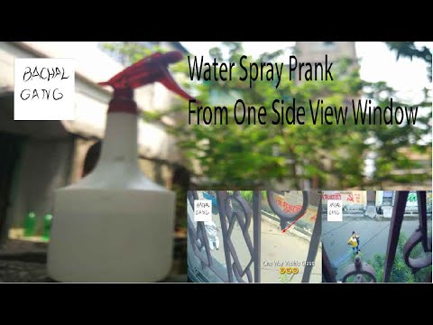 Water Pranks Spray Prank From One Way Visiblle Window. - YouTube