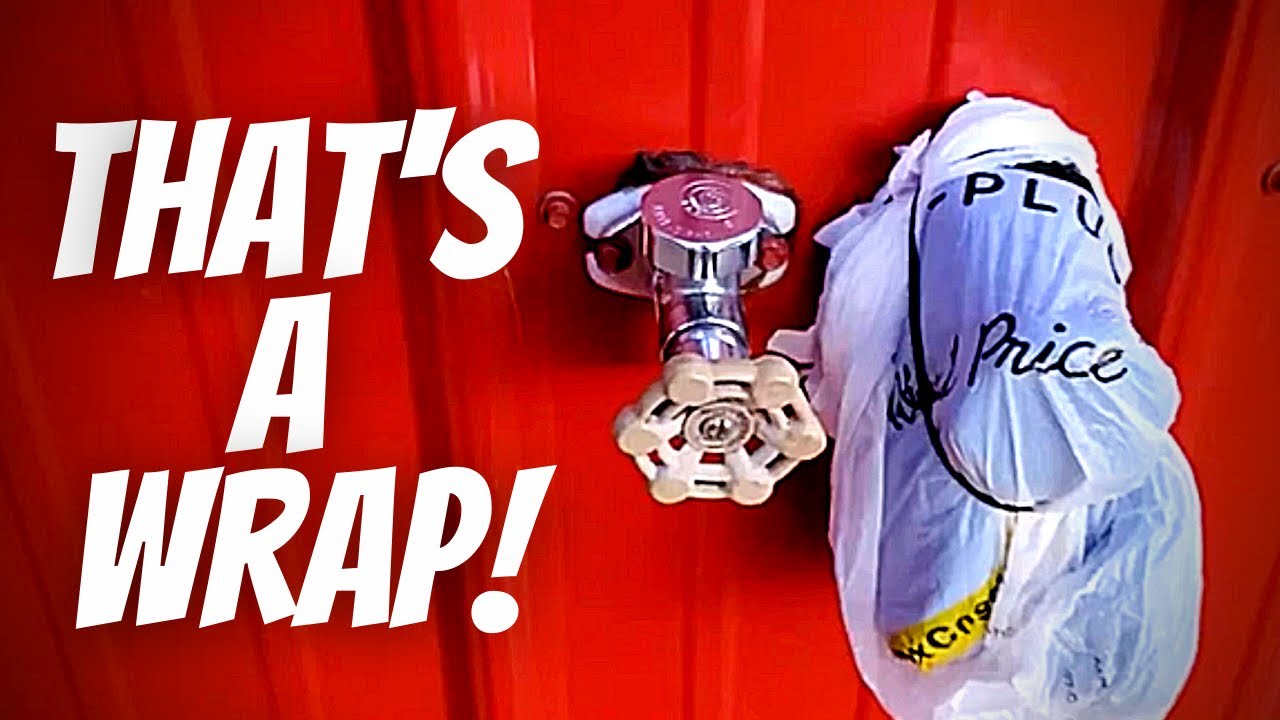 Wrapping the outdoor faucet :( - YouTube