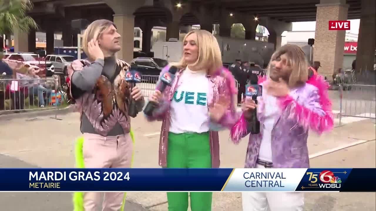 WDSU Sports team dresses as the "Mulkey-verse" - YouTube