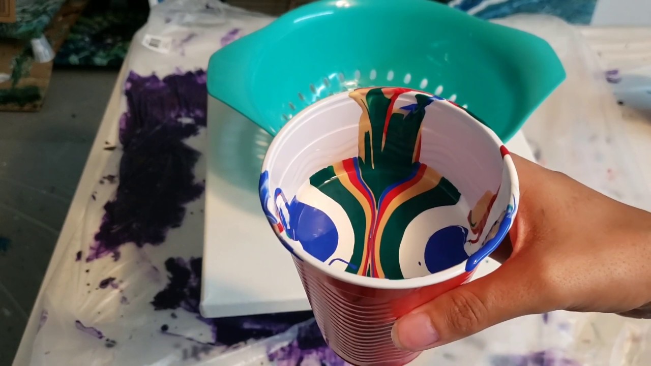 Kaleidoscope Colander Pour: NEW Color Scheme / Arteza Acrylic Paints ...
