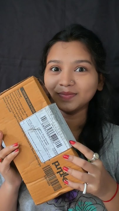 purple parcel unboxing #shorts #unboxing #purple #review #viral #makeup #bongorumi # ...
