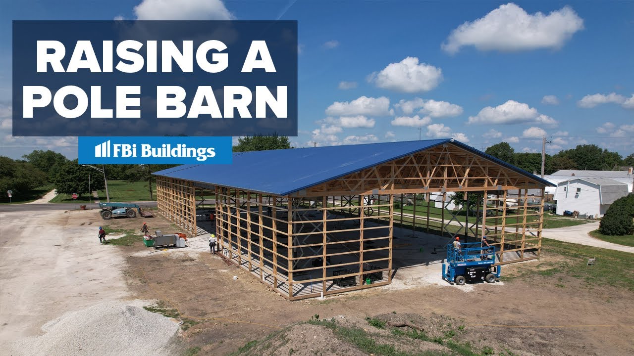 Raising an 80’ x 172’ Commercial Pole Barn - YouTube