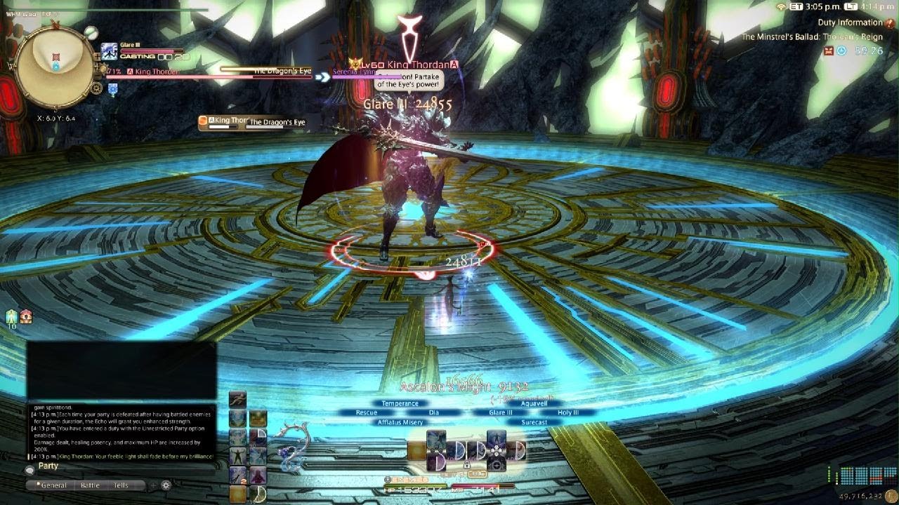 FFXIV: Minstrel's Ballad: Thordan's Reign WHM SOLO - YouTube