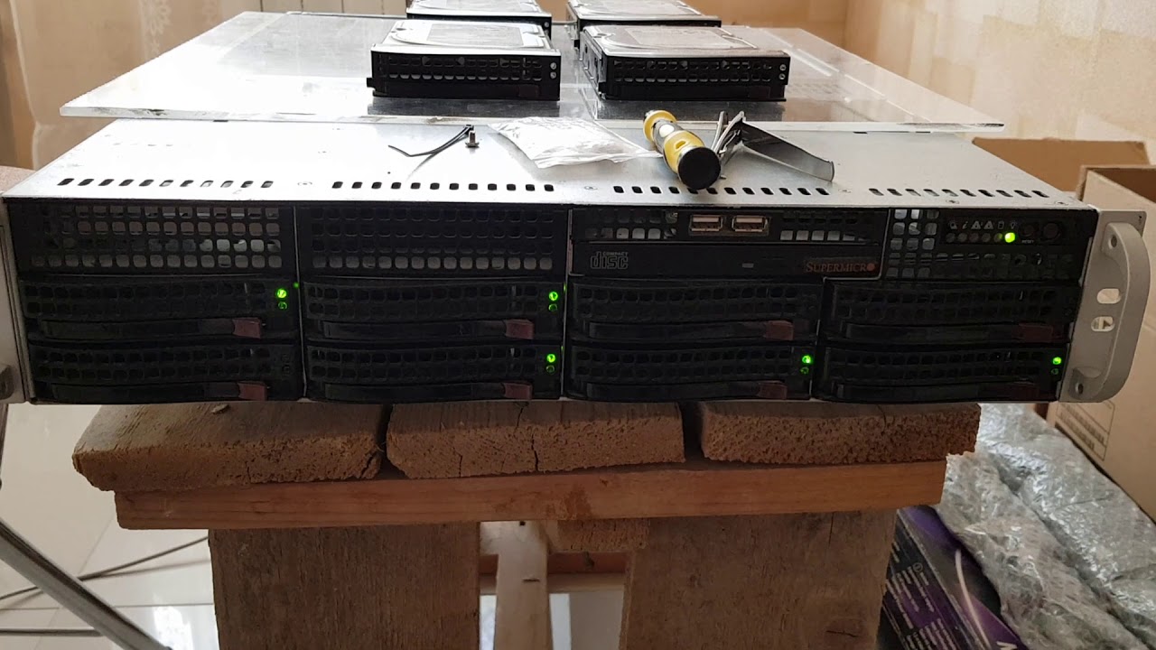 SuperMicro cse 825 raid10 + jbod - YouTube