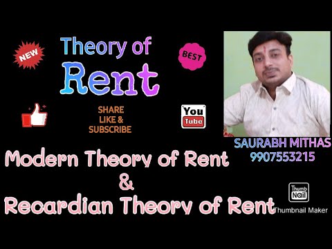 Theory of Rent, Ricardian Theory of Rent & Modern Theory of Rent - YouTube