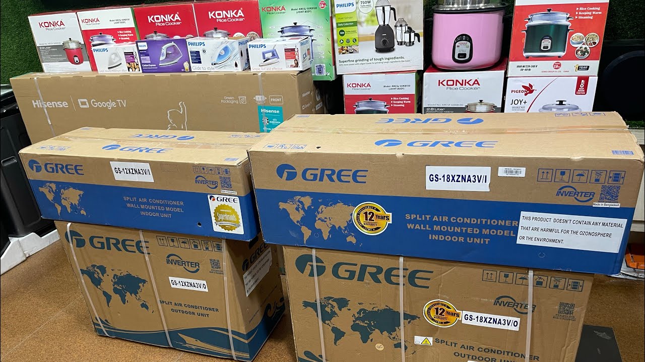 Unboxing Review Gree AC 2025 New Model GS-12XZNA3V, GS-18XZNA3V | Gree ...